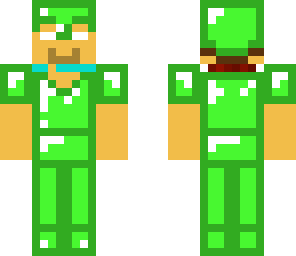 green herobrine in armor | Minecraft Skins
