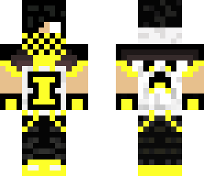 Creeper Guy Black and Yellow Iowa Hawkeyes | Minecraft Skin