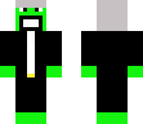 derpy green gangster alien | Minecraft Skin