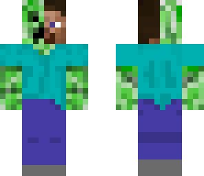 Half Creeper Half Steve | Minecraft Skin
