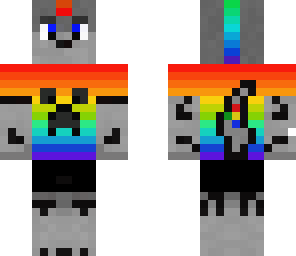 Epic rainbow wolf | Minecraft Skin