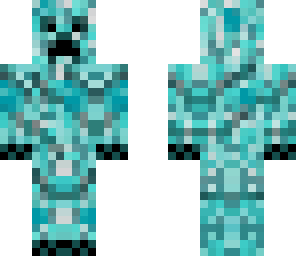 cyan creeper | Minecraft Skin