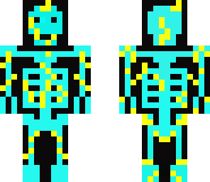 electrified skeleton | Minecraft Skin