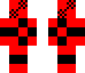 Red-Black Square Man | Minecraft Skin