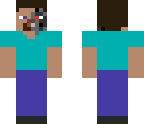 Bionic face infection Steve | Minecraft Skin