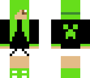 Emo Creeper Girl | Minecraft Skin