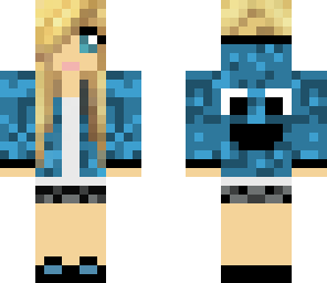 cookie monster girl | Minecraft Skin