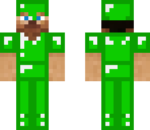Steve in emerald armor | Minecraft Skin