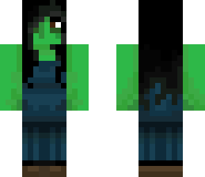 Elphaba Party Dress Hair Out | Minecraft Skin