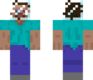 Funny Steve with glass head | Minecraft Skin