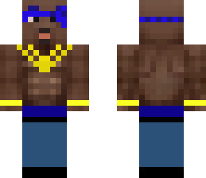 2pac blue bandana | Minecraft Skin