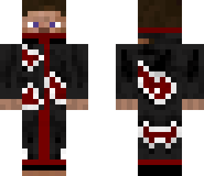 akatsuki cloak in steve | Minecraft Skin