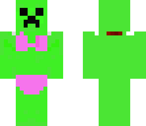 creeper wearing bikini | Minecraft Skin