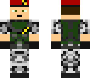 Epic red beret soldier | Minecraft Skin