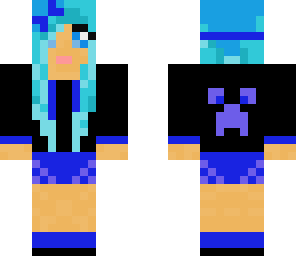 cute blue girl | Minecraft Skin