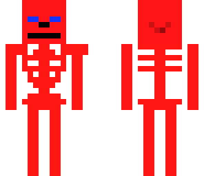 Red Skeleton | Minecraft Skin