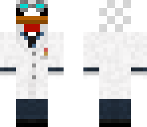 Chicken Scientist with glasses | Minecraft Skin
