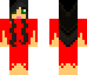 red dress girl | Minecraft Skin