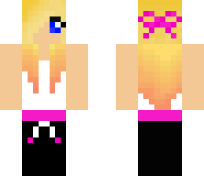 Blonde Girl in Yoga Pants | Minecraft Skin