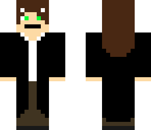 girl scientist black lab coat | Minecraft Skin