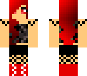 Red Haired Goth Girl | Minecraft Skin