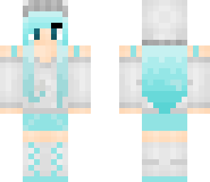 Cute Light Blue Girl | Minecraft Skin