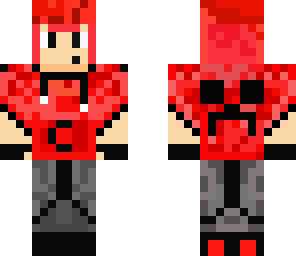 Fixed Red Creeper Boy | Minecraft Skin