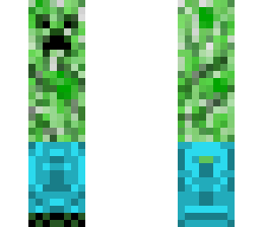 creeper with diamond legs | Minecraft Skin