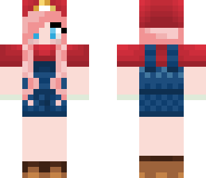 Pink Mario Girl | Minecraft Skin
