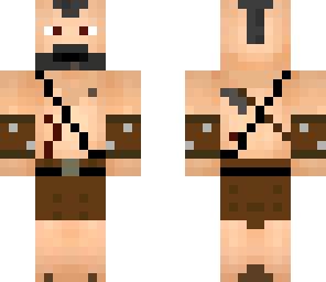 angry barbarian with tomahawk | Minecraft Skin