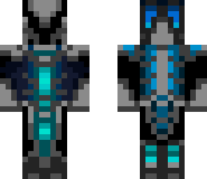 Skyrim Daedric Armor Bleu | Minecraft Skin