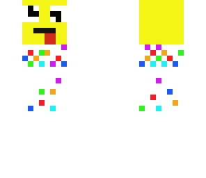 The floating dizzy happy face | Minecraft Skin