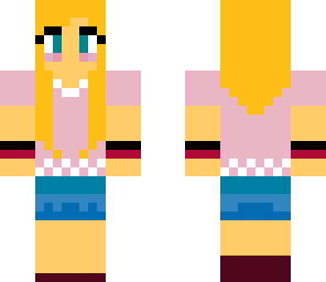 Girl with Flower Hair and High Heels | Minecraft Skin