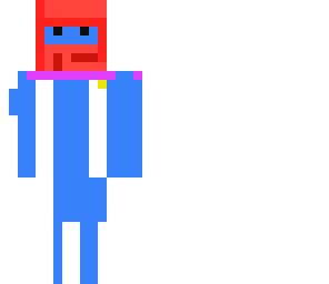 Armored Blue StickMan | Minecraft Skin