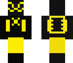 blackandyellow spiderman | Minecraft Skin