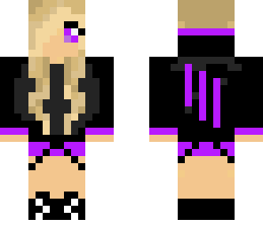 Purple-magneta-pink Skrillex girl | Minecraft Skin