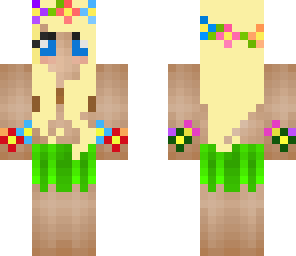 Blonde hula girl | Minecraft Skin