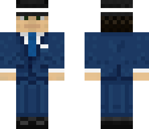 Buisness Man White Striped Fedora | Minecraft Skin