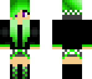 Green Dj girl | Minecraft Skin