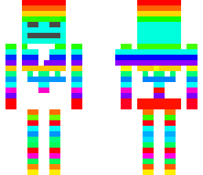 rainbow skeleton 2 | Minecraft Skin