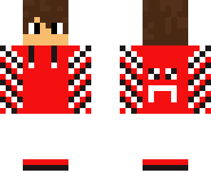 Red Black Boy Hoodie Minecraft Skins