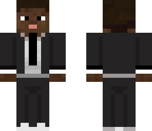 Black Guy in suit | Minecraft Skin
