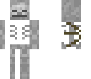 skeleton with bow and arrow | Minecraft Skin