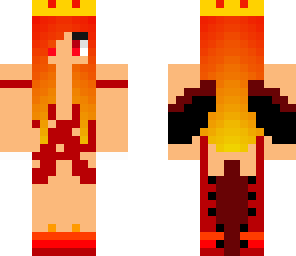 Skimpy Fire Dragon Queen | Minecraft Skin