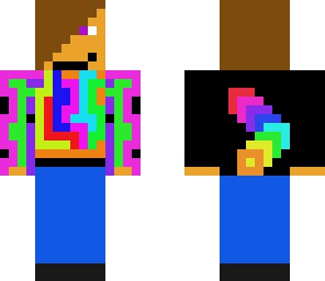 Abstract Psychedelic Steve | Minecraft Skin