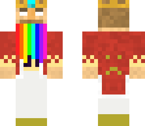 king herobrine puke rainbow | Minecraft Skin