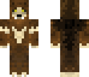aggressive brown werewolf | Minecraft Skin