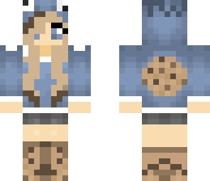 cute cookie monster girl | Minecraft Skin