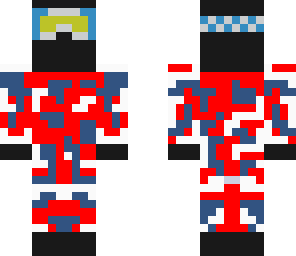 blueredwhite camo | Minecraft Skin