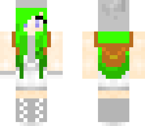 Silverfish Gal Green | Minecraft Skin